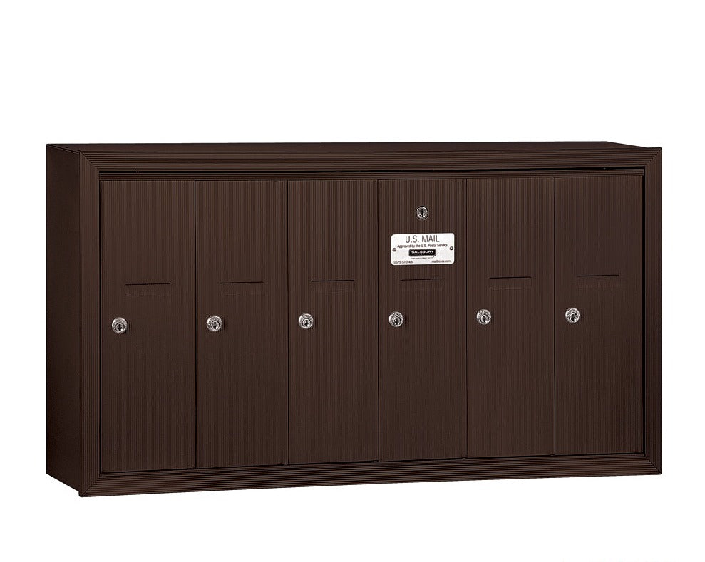 Salsbury Vertical Mailbox - 6 Doors - USPS Access – MailboxUSA.com